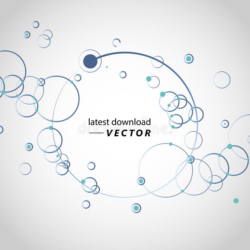 Circles Connect with Dots. Network Technology Communication Background ...