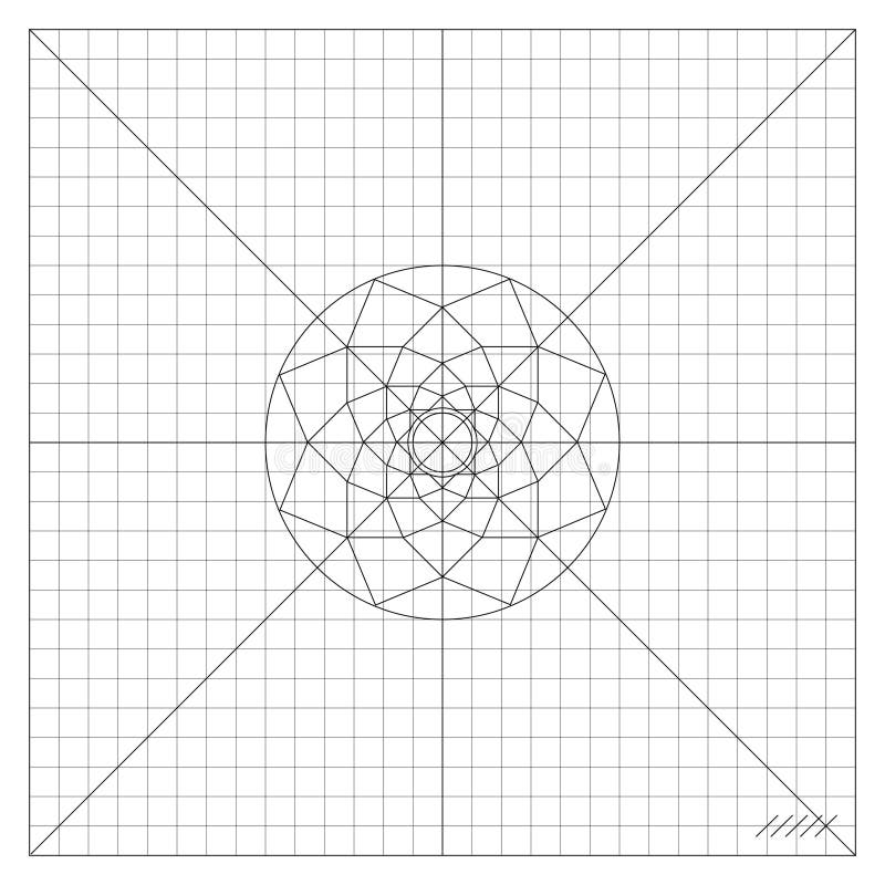 Circles Connected in Flower Shaped Ornament Stock Vector - Illustration ...