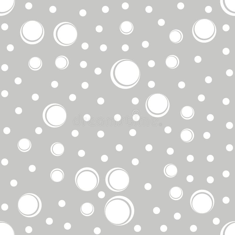 Circles Cute Seamless Pattern, Cartoon Vector Illustration Stock ...