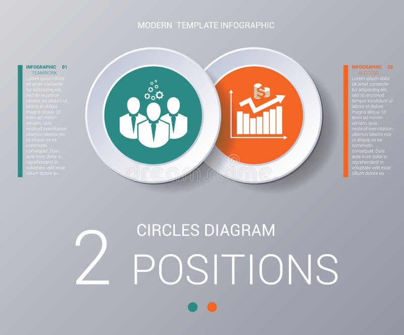 Circles Diagram Elements Template Infographics 3 Positions Stock Vector ...