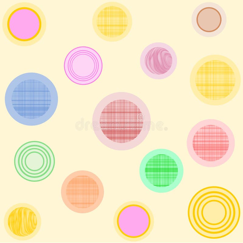Circles with Different Patterns Stock Illustration - Illustration of ...
