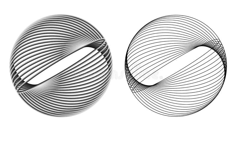 Circles with Distorted Form. Tech Logo or Icon Stock Vector ...