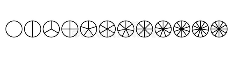 Circles Divided Diagram 3, 10, 7, Graph Icon Pie Shape Section Chart ...