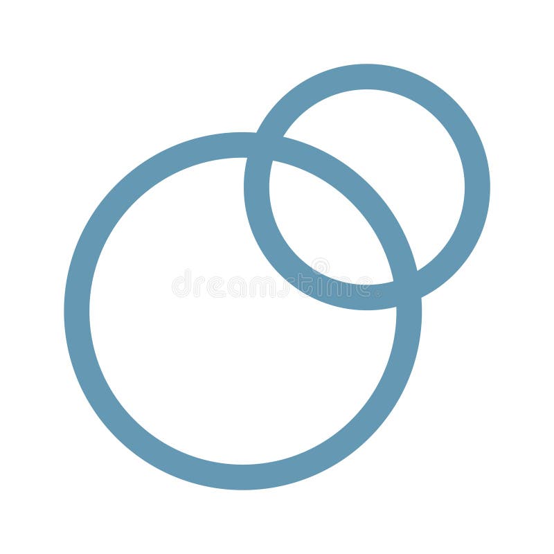 Circles Double Element Simple Geometry Stock Vector - Illustration of ...