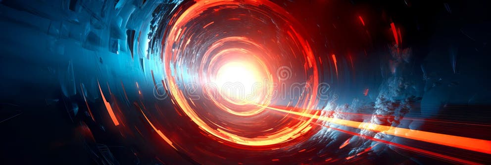 Circles Exploding with Energy, Surrounded by Intersecting Lines that Convey a Sense of Dynamic ...