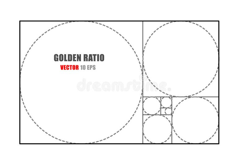 Circles in Golden Proportion. Futuristic Design. Logo. Vector Icon ...