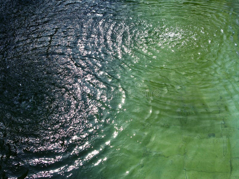 Circles on the Green Deep Water Fountain Photo Stock Image - Image of ...