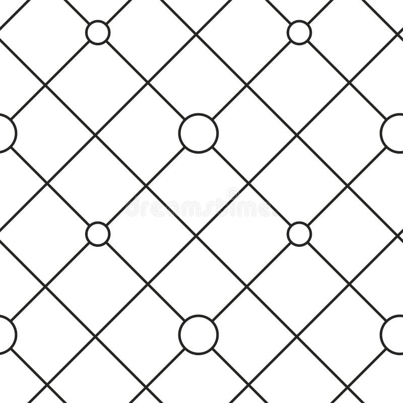 Circles Grid Stripped Seamless Pattern Stock Vector - Illustration of ...