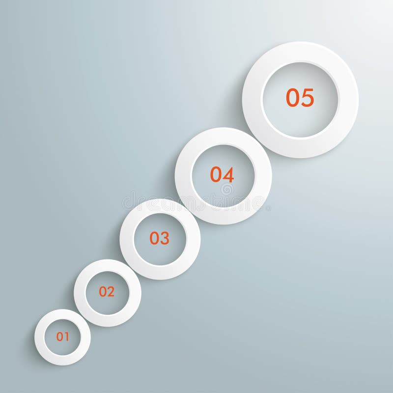 Circles Growth 5 Options Infographic PiAd Stock Vector - Illustration ...