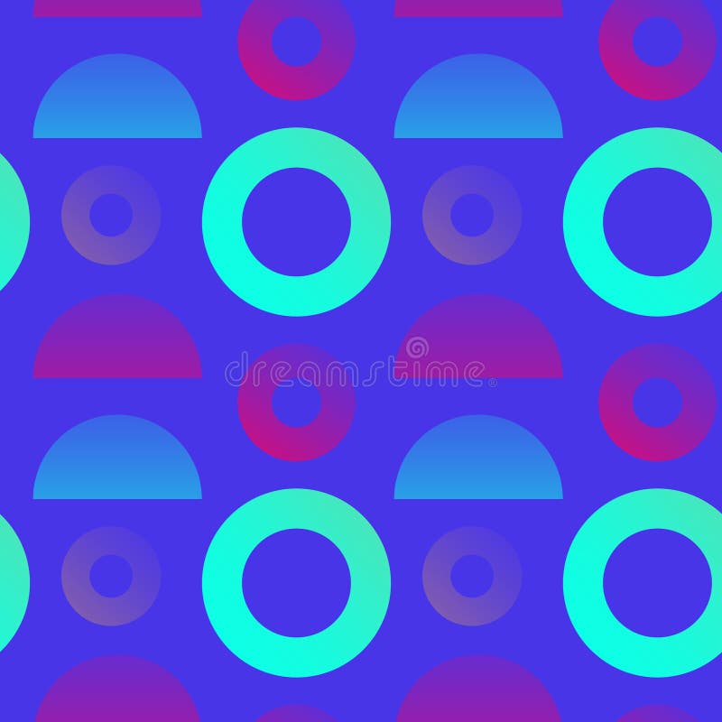 Circles and Halfes Gradients Seamless Pattern Stock Vector ...