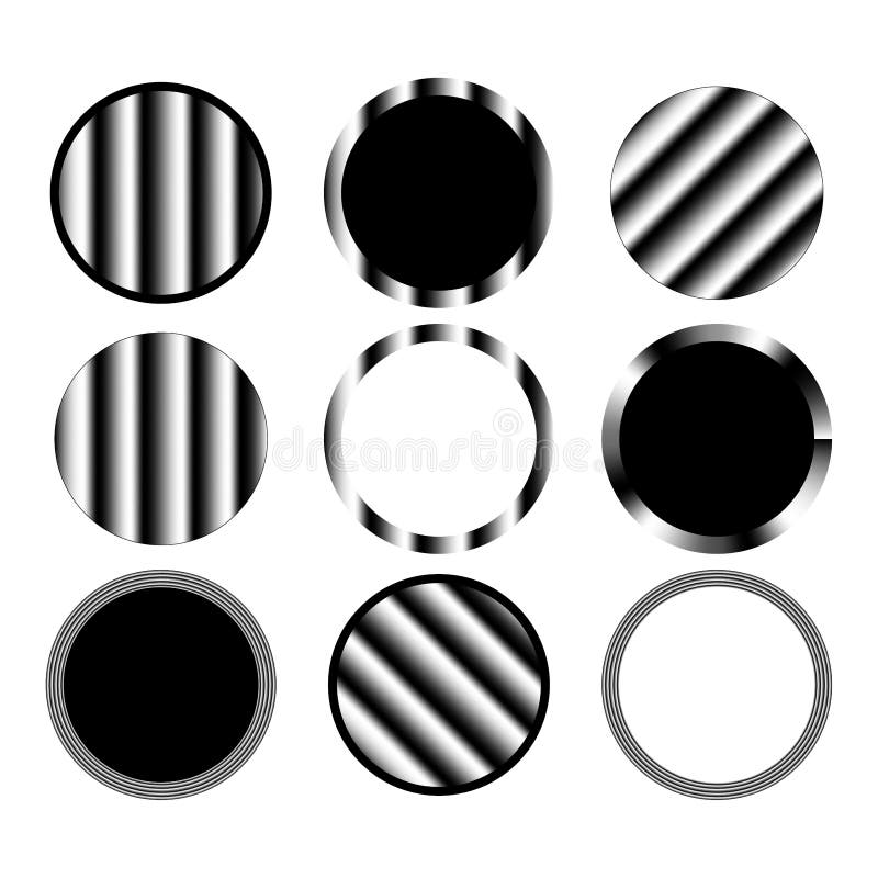 Circles Hatched. Circular Frame. Circle Frame Set. Round Shape. Vector ...