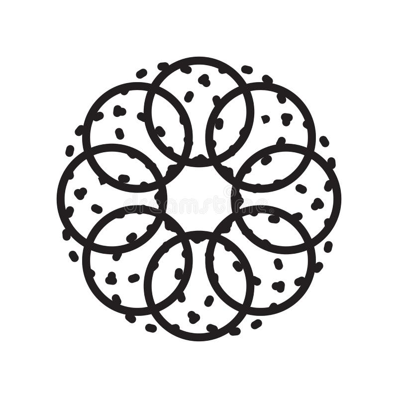 Circles Icon Vector Sign and Symbol Isolated on White Background Stock ...