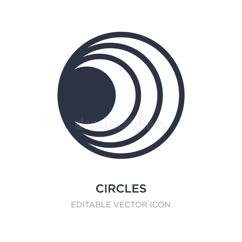 Circles Icon on White Background. Simple Element Illustration from ...