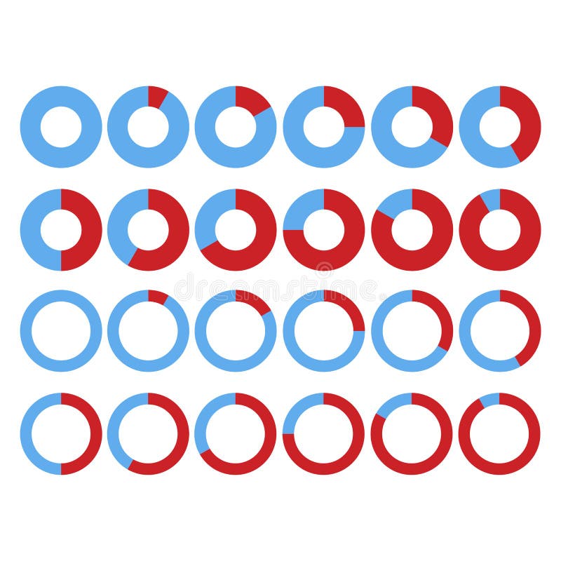 Circles Infographics Red Blue. Infographic Element. Financial Chart ...
