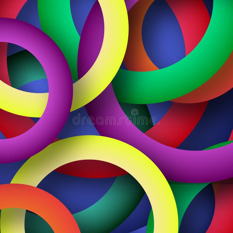 Circles Layered in Different Colours Abstract Background Stock Vector ...