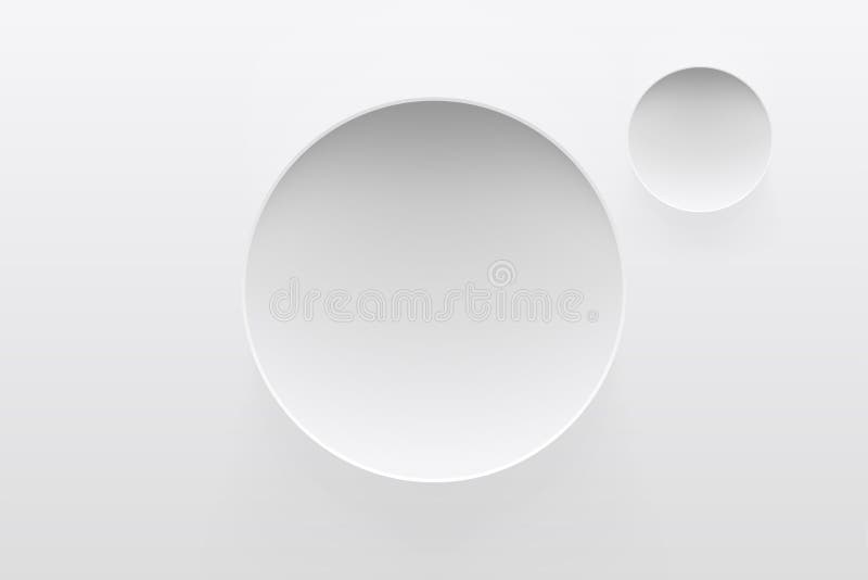 Circles with Light and Shadow on White Stock Vector - Illustration of ...