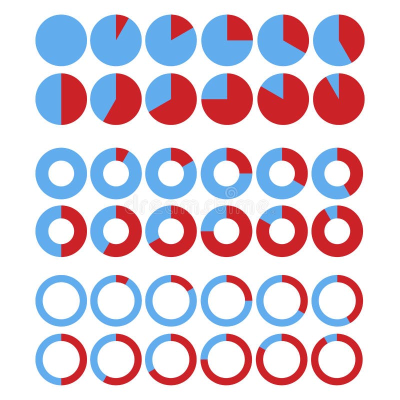 Circles Loading. Round Blue Red Loading Symbols. Design Element ...