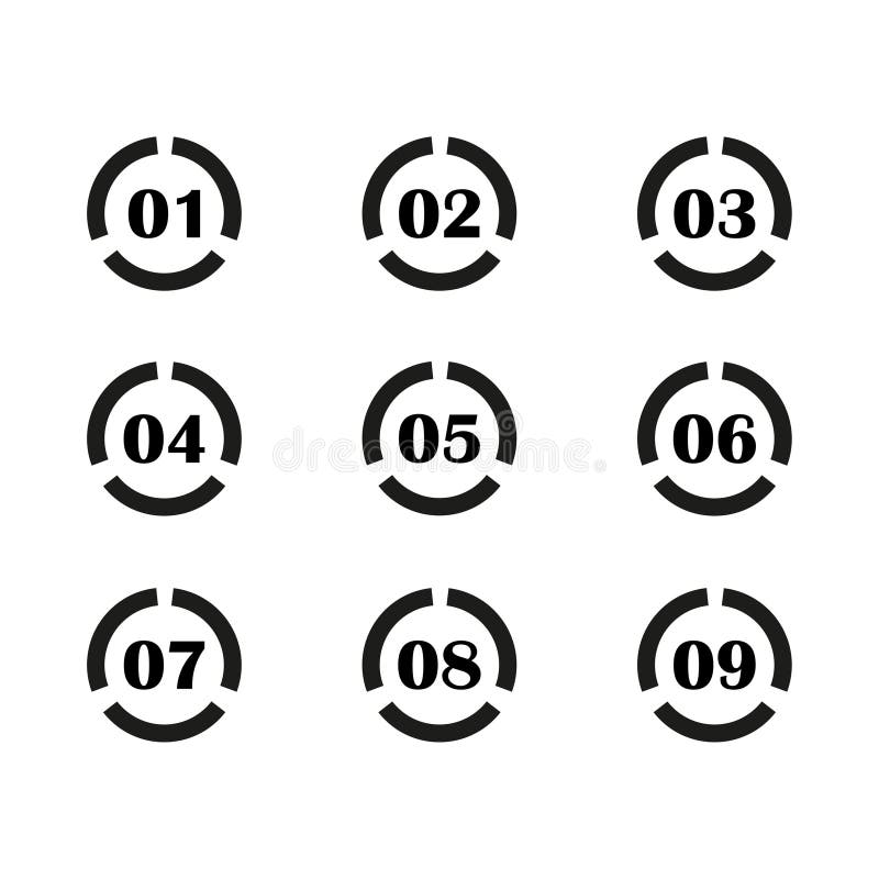 Circles are Numbers. Round Shape.Vector Illustration Stock Vector ...