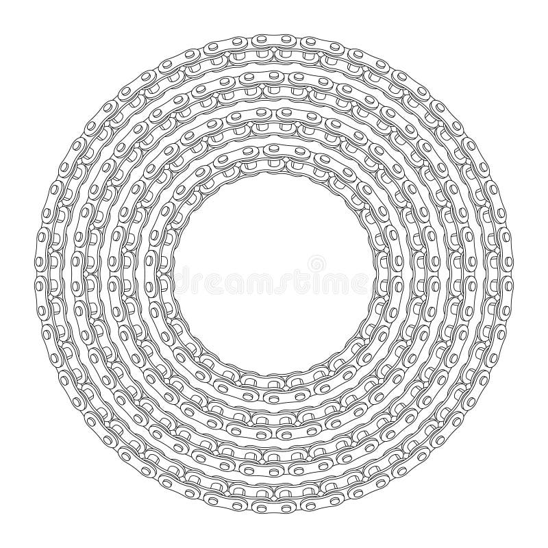 Motorcycle Chain Outline Style Circle Stock Illustrations – 18 ...
