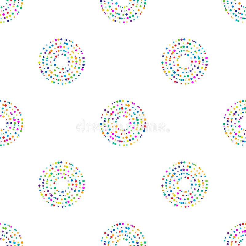 Circles Pattern in Fashion Trend Colors Stock Illustration ...