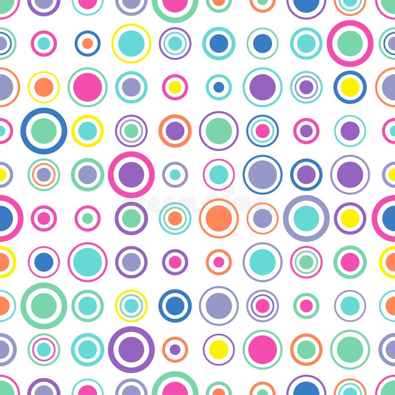 Circles seamless pattern stock vector. Illustration of decoration - 10032830