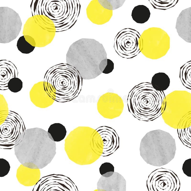 Circles Pattern. Seamless Geometric Abstract Vector Dotted Background ...