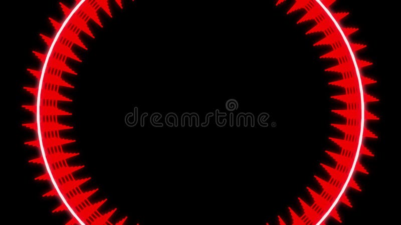 Circles Radial Geometric Patterns Audio Reactive Red Animation Loop ...