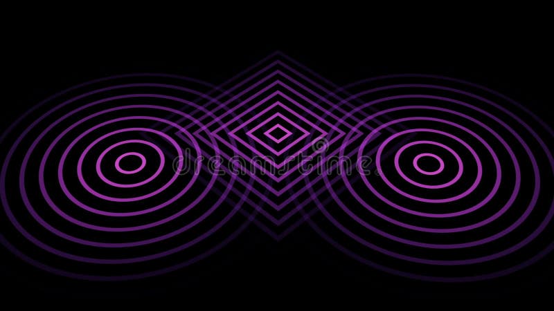 3 Circles or Radio Waves Radiating Out from the Center Stock Video ...