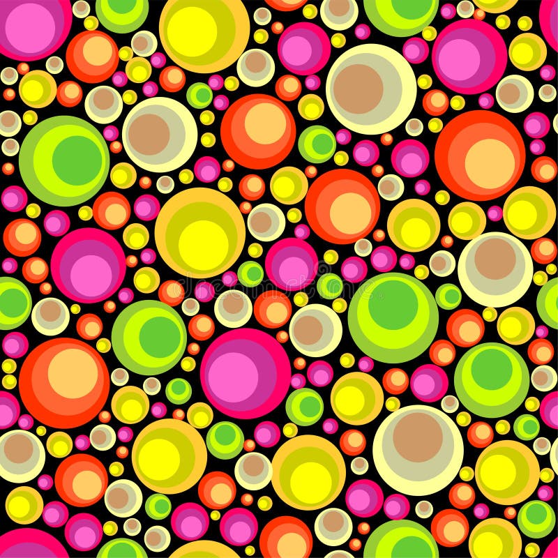 Colorful Circles Seamless Pattern Stock Illustration - Illustration of ...