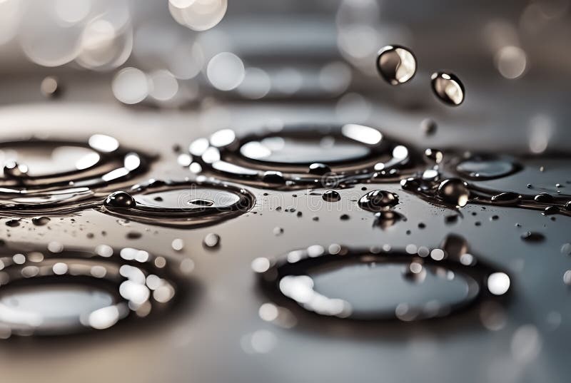 Circles from a Splash on an Oil Surface Stock Illustration ...