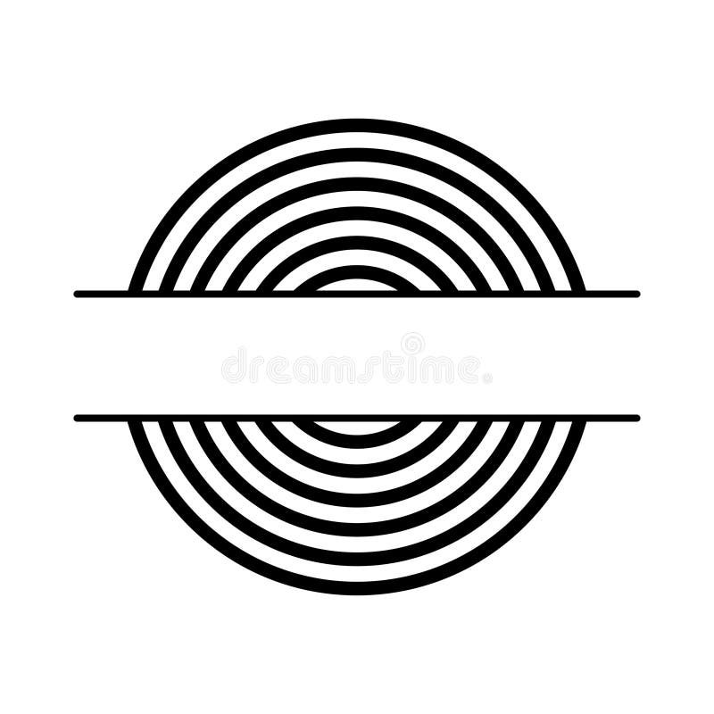 Circles Split Frame Design stock vector. Illustration of illusion ...