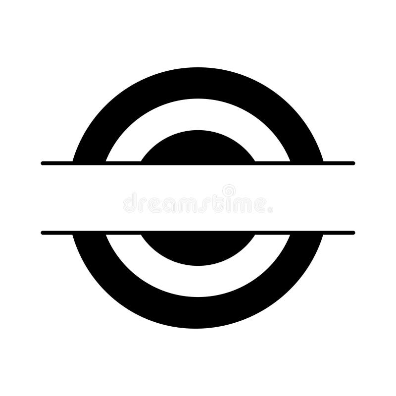 Circles Split Frame Monogram Design Stock Vector - Illustration of ...