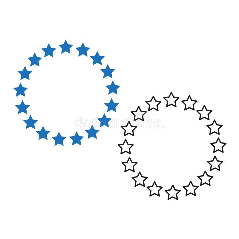 Circles of Stars. Star Icon. Round Shape. Vector Illustration Stock ...