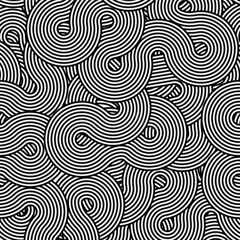 Circles and Swirls Seamless Pattern Eps 10 Stock Vector - Illustration of concept, modern: 41506189