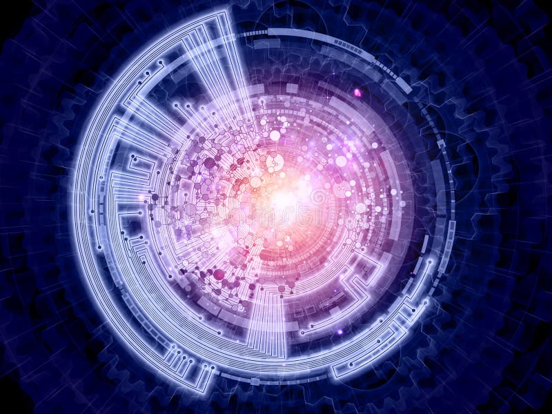 Circles of technology stock illustration. Illustration of background ...
