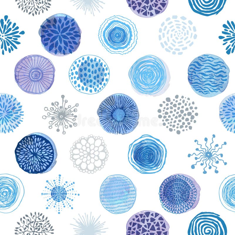 Circles Texture Seamless Pattern Stock Vector - Illustration of print ...