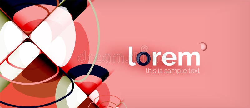 Circles and Triangles Geometric Abstract Background. Trendy Abstract ...