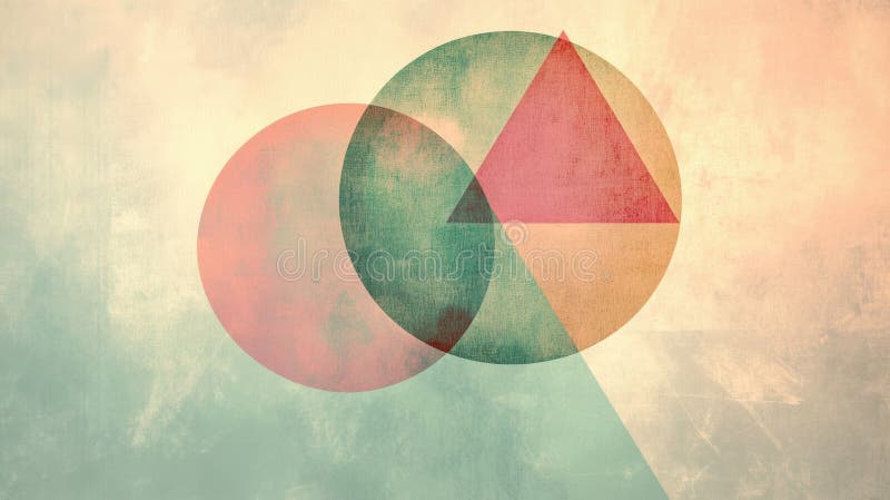 Circles and Triangles Overlap Elegantly, Showcasing a Blend of Shapes ...