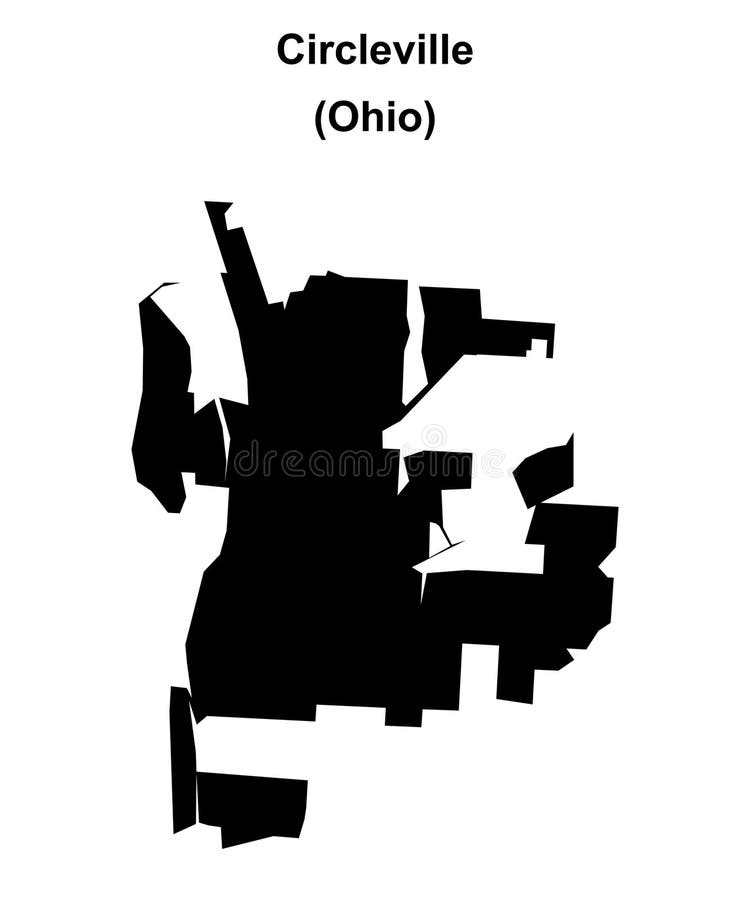 Circleville outline map stock vector. Illustration of design - 357491708