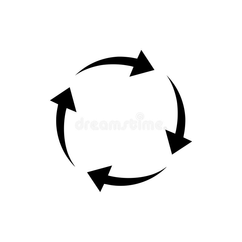 Circling Arrows Icon Isolated On White Background, Arrows In Circle ... Circling Arrows Icon Isolated On White Background, Arrows In Circle ...
