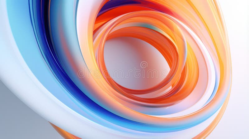 Circling Extruded Abstract Minimalistic Image AI Generated Stock ...