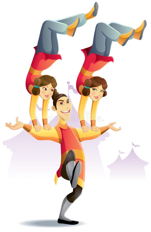 Circo acrobático ilustración del vector. Ilustración de gente - 20240545