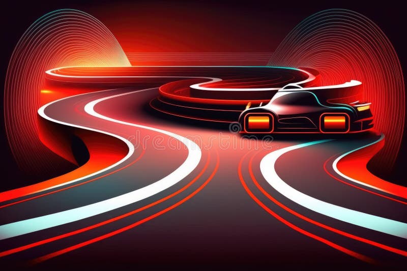 A Circuit for Auto Races. Road with Hairpin Turns that is Used for ...