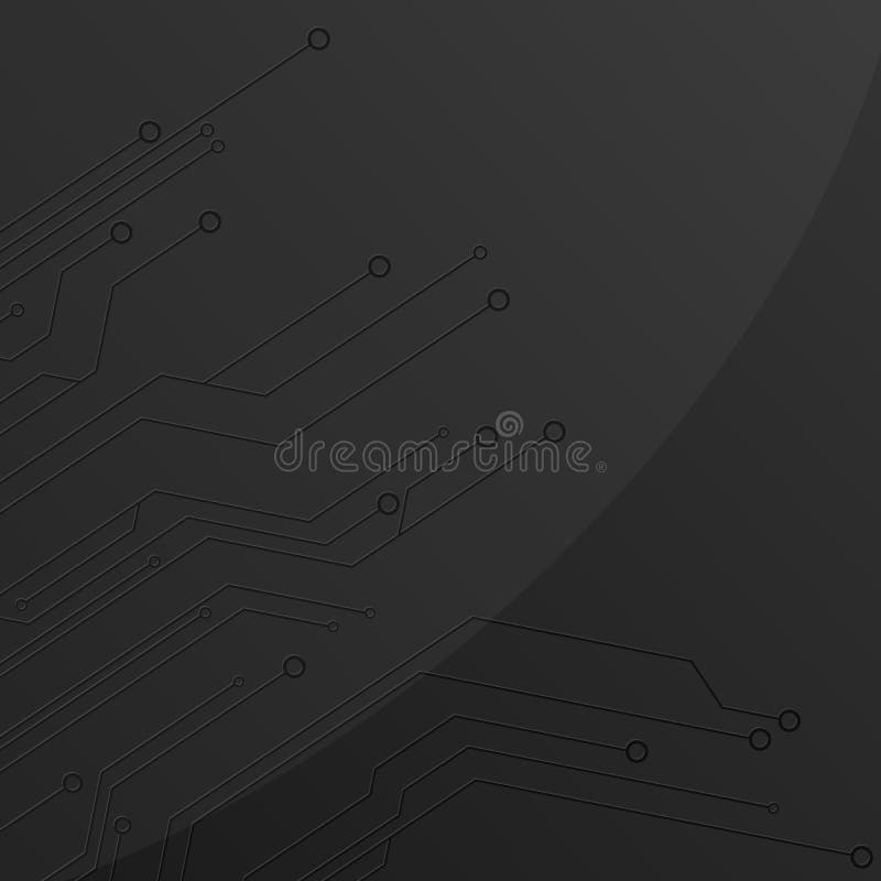 Circuit. Black Abstract Background of Digital Technology. New ...