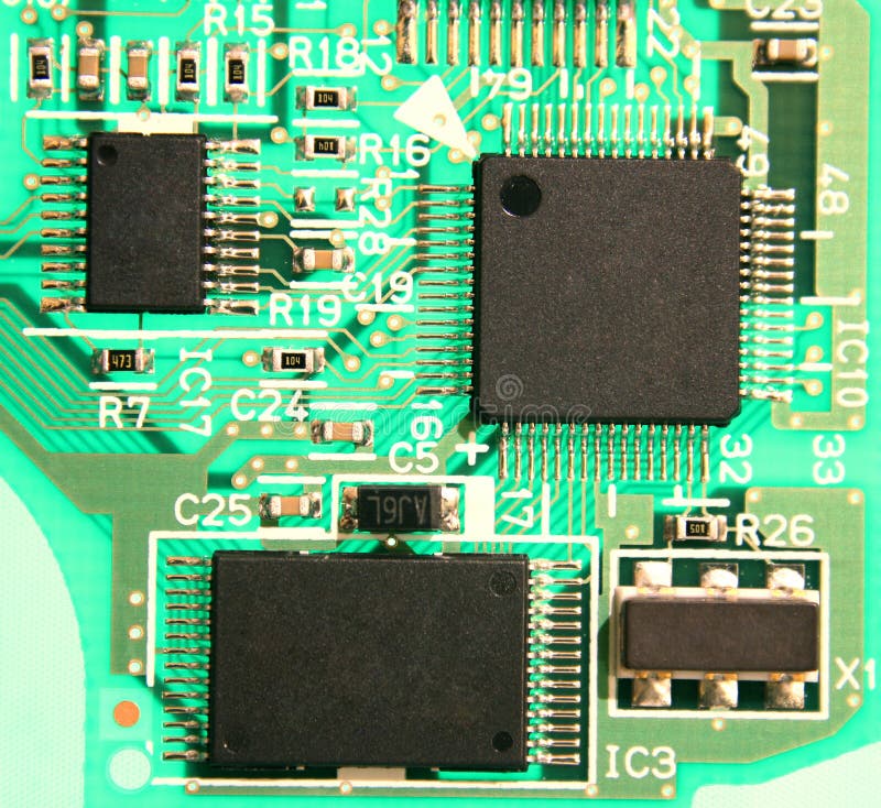 Detail of Integrated Circuit Board Stock Image - Image of microscopic ...