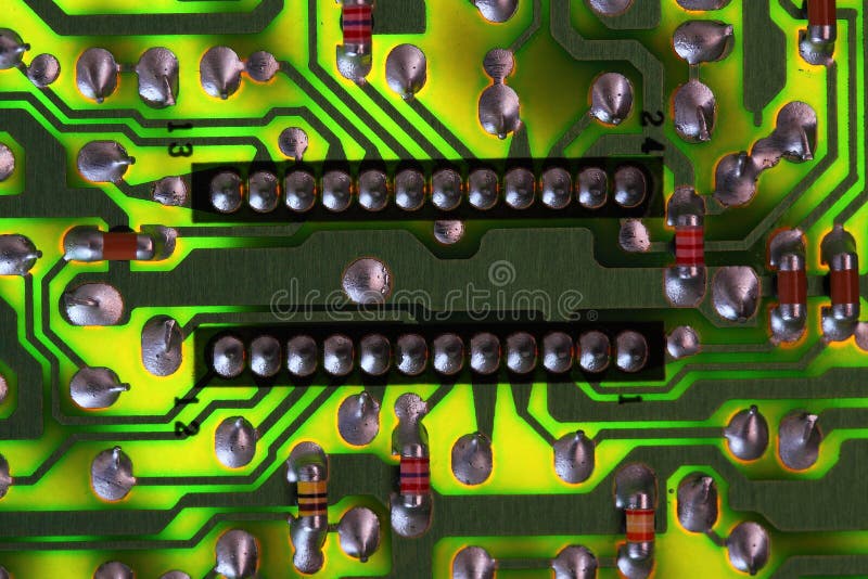 Detail of Integrated Circuit Board Stock Image - Image of microscopic ...