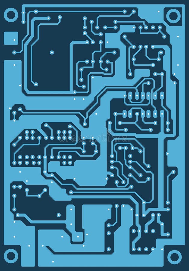 Circuit Board Vector Computer Drawing - Electronic Stock Vector ...