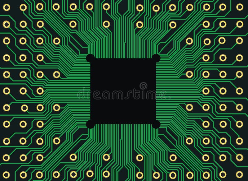 Vector Electronic Circuit Board Stock Vector - Illustration of device ...