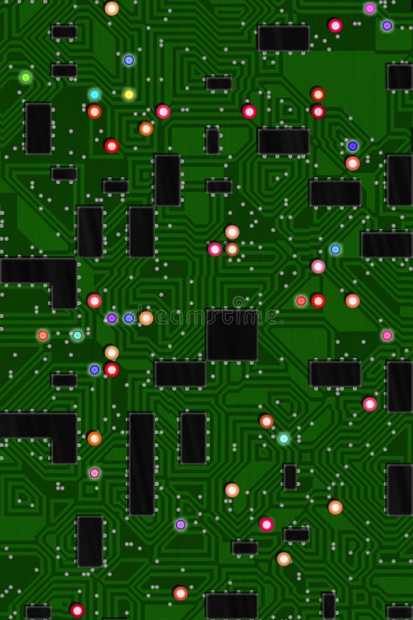 Electronic circuit board stock illustration. Illustration of ...
