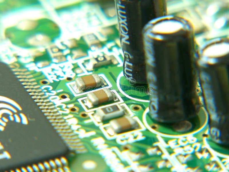 Circuit Board with Components Stock Photo - Image of electronic ...